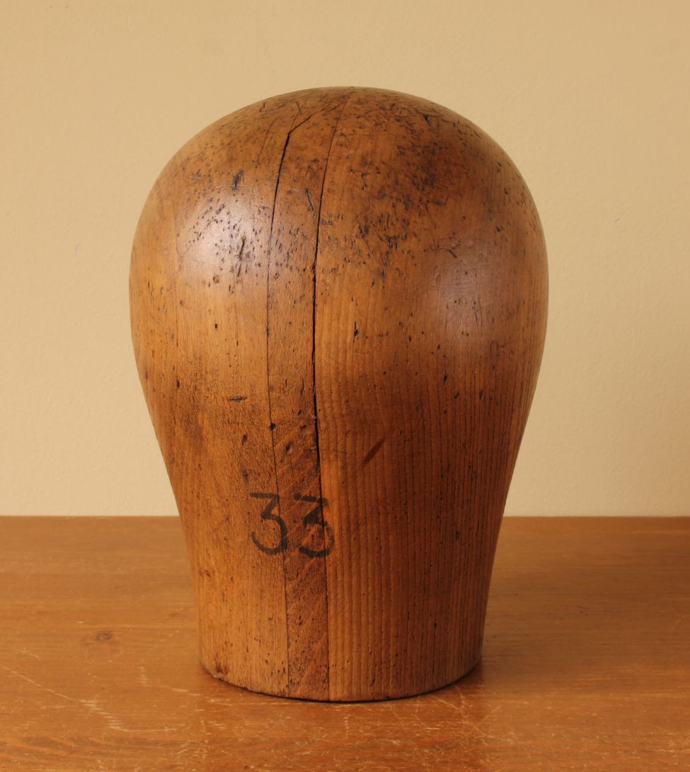 Wooden Head Hat Block Milliners Stand Brown Wig Display Shop Or Prop wooden-head-hat-block-milliners-stand-brown-wig-display-shop-or-prop