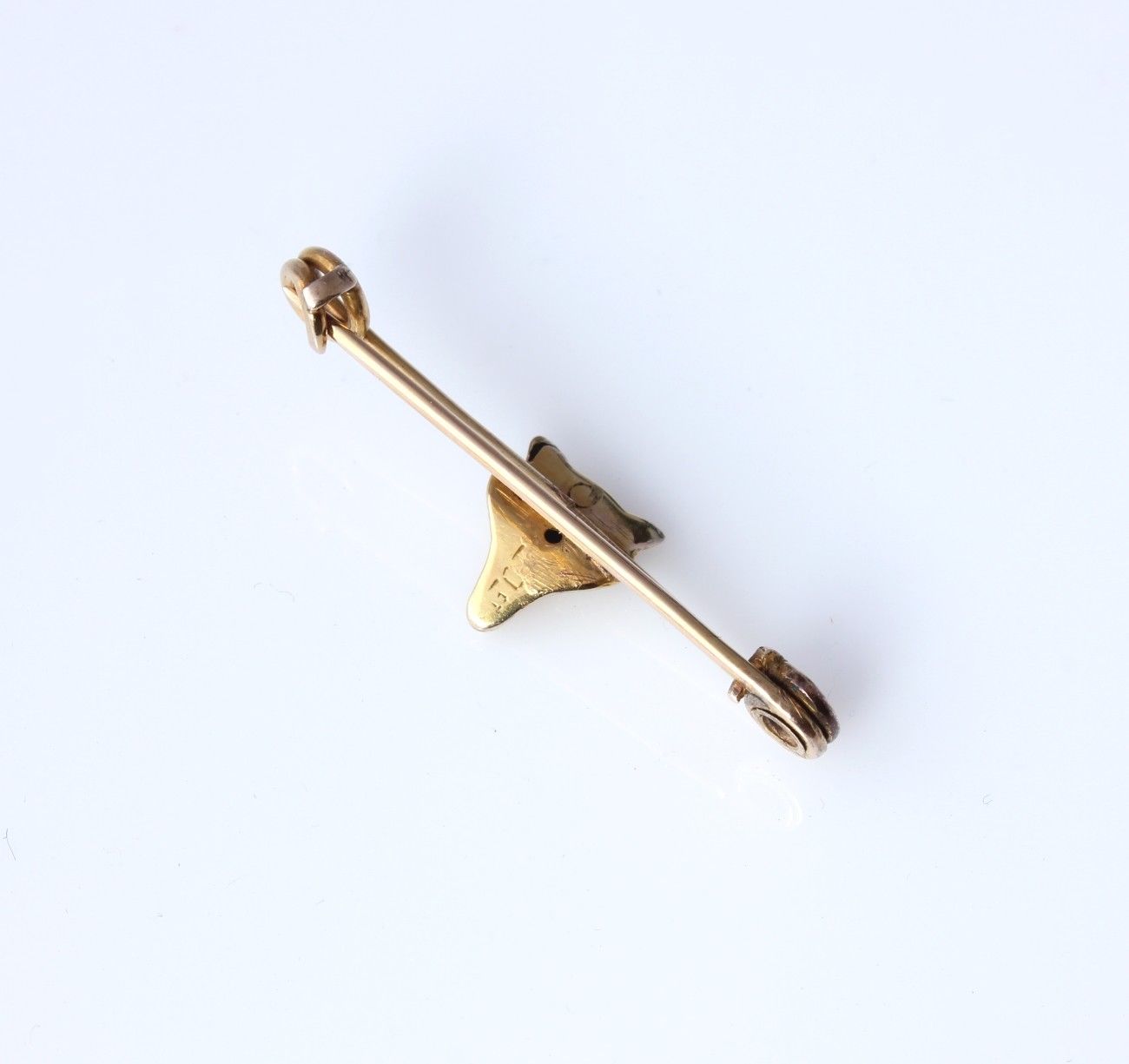 15ct Gold Fox Head Mask Brooch. Hunting Tie Clip. Gift Boxed.