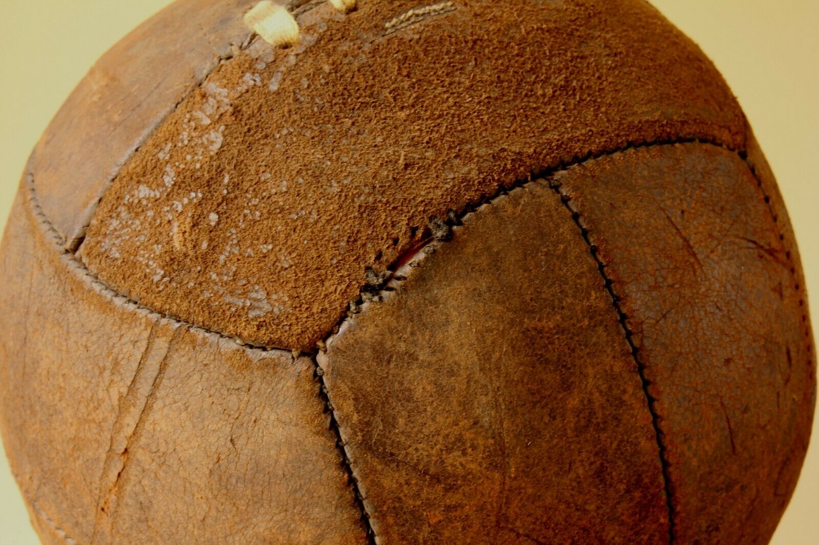 Leather Football. Soccer Ball - Argentina Uruguay 1930 World Cup.