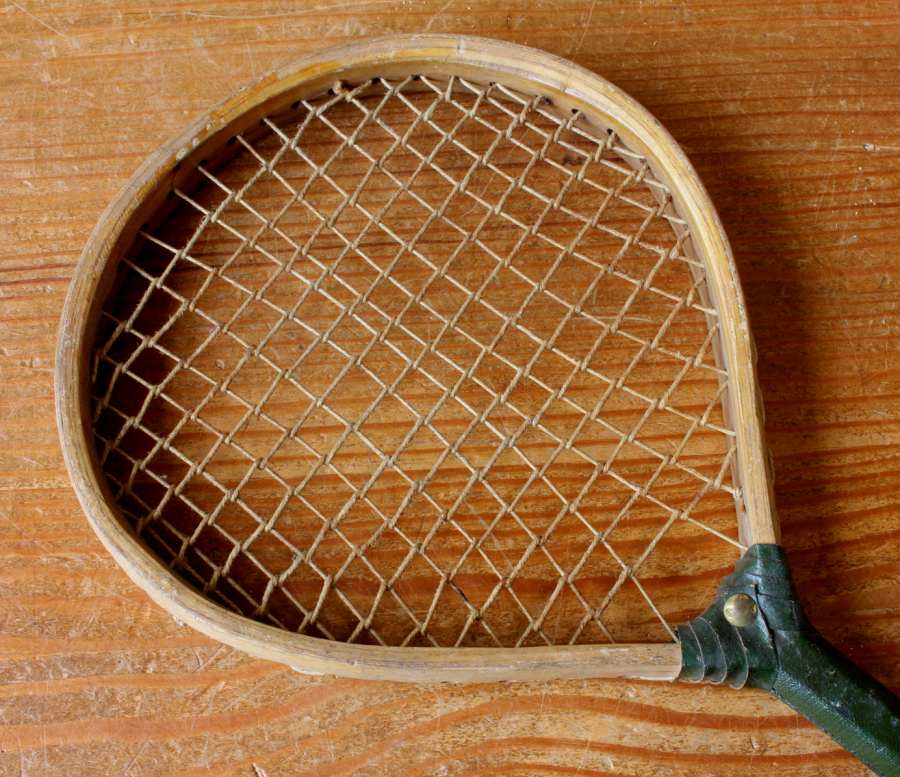 Pair of Badminton Battledore Rackets. Two Victorian French Bats. 19thc.