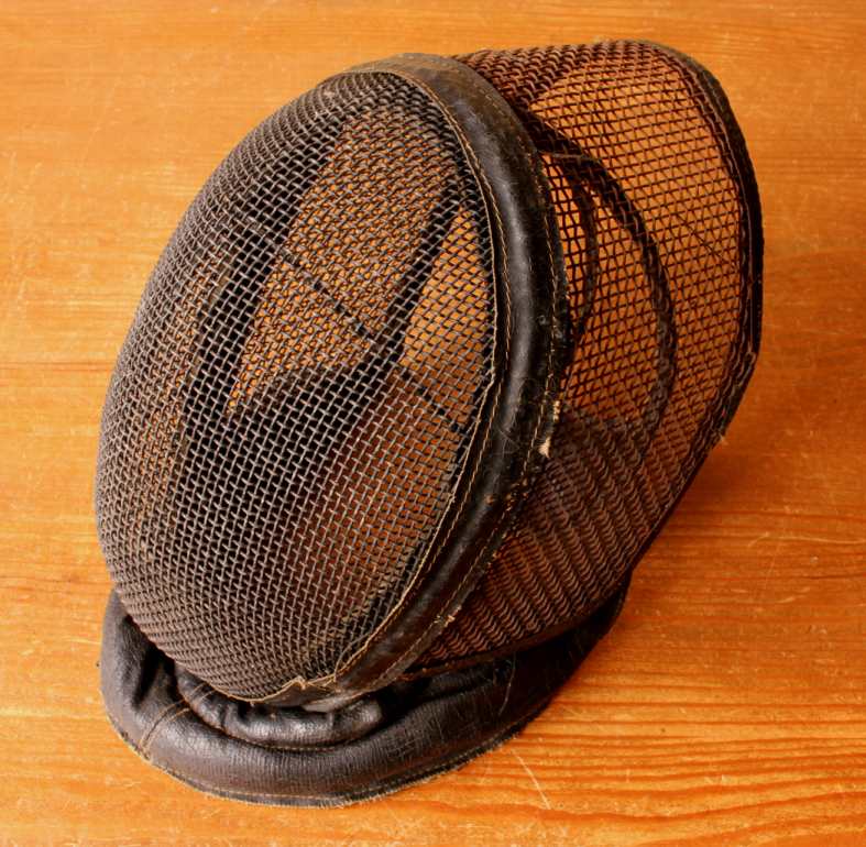 French Fencing Mask Headpiece. Fencer's Helmet Guard. 19th Century.
