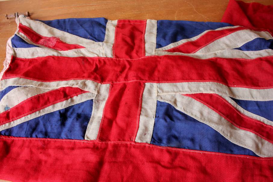 Large Canada Flag. 6 ft. Hand Stitched Original Canadian c1930.