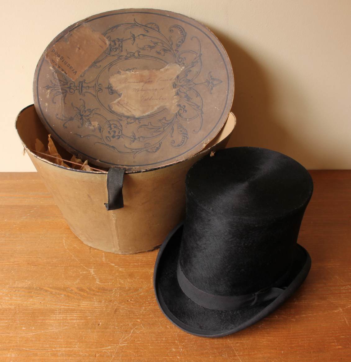 Top Hat In Box. Decorative Topper. Belgium. Holland, Home Decor Display.
