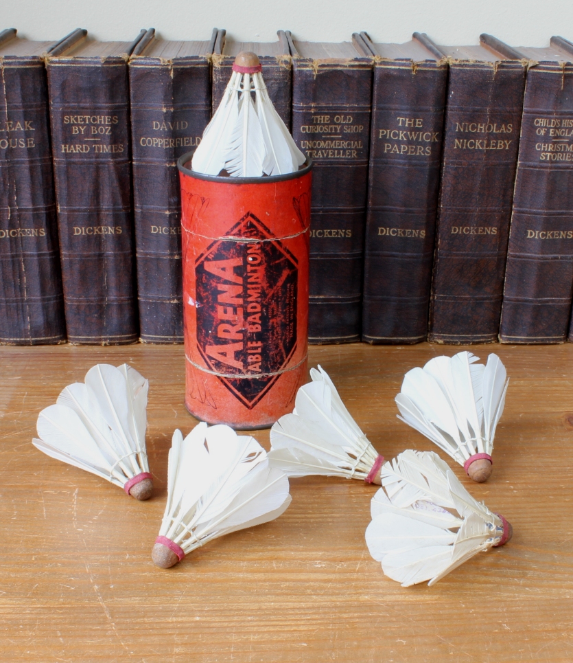 Vintage 1930's Arena Real Feather Table Badminton Shuttlecocks Birdies ...