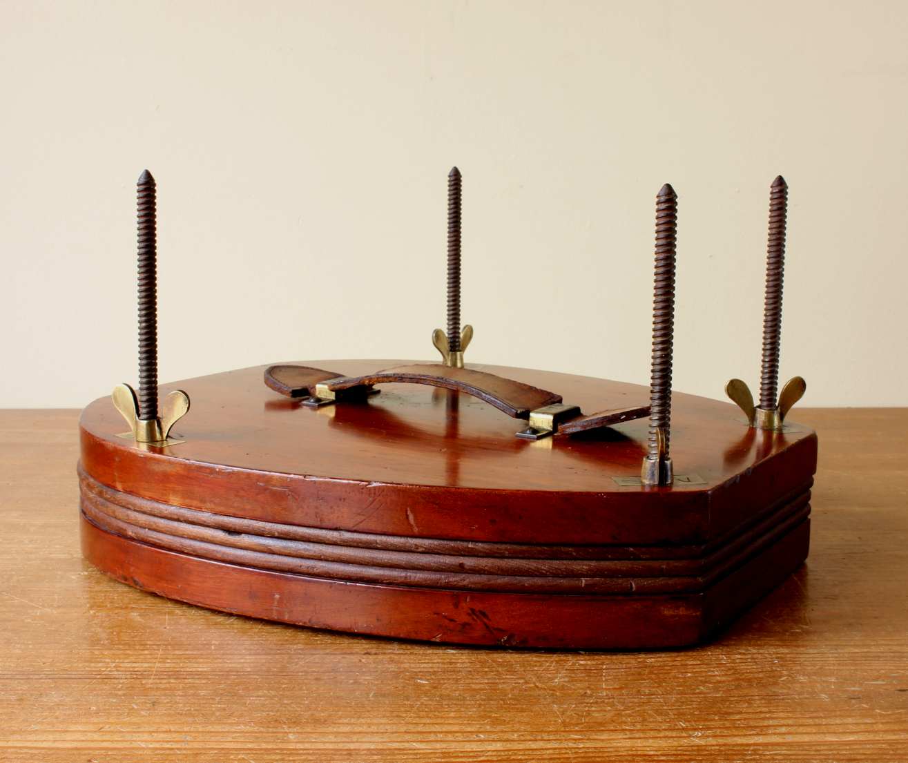 Multi Lawn Tennis Racket Press. Army & Navy Wood Racquet Clamp. c1900.