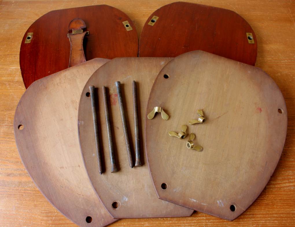 Multi Lawn Tennis Racket Press. Army & Navy Wood Racquet Clamp. c1900.