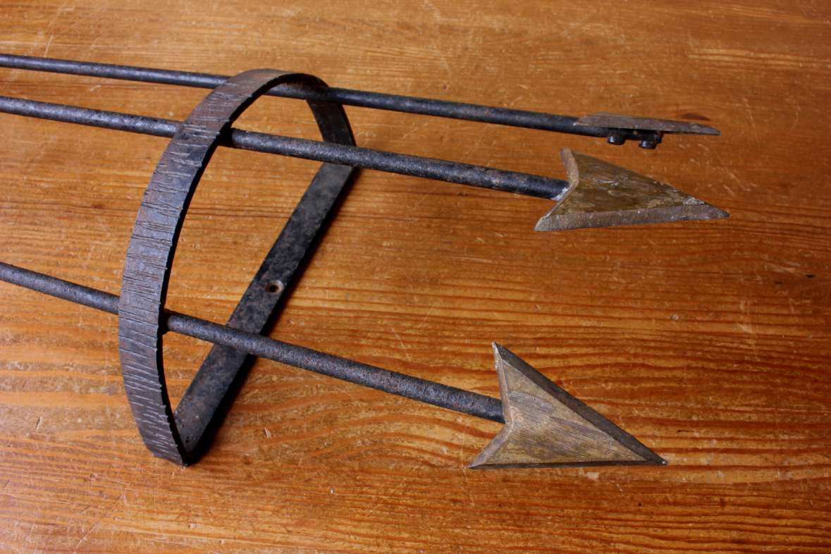 Vintage Arrow Metal Trade Sign. Fletcher's Shop Advertising Display.