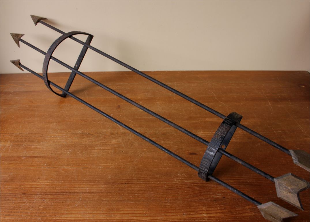 Vintage Arrow Metal Trade Sign. Fletcher's Shop Advertising Display.