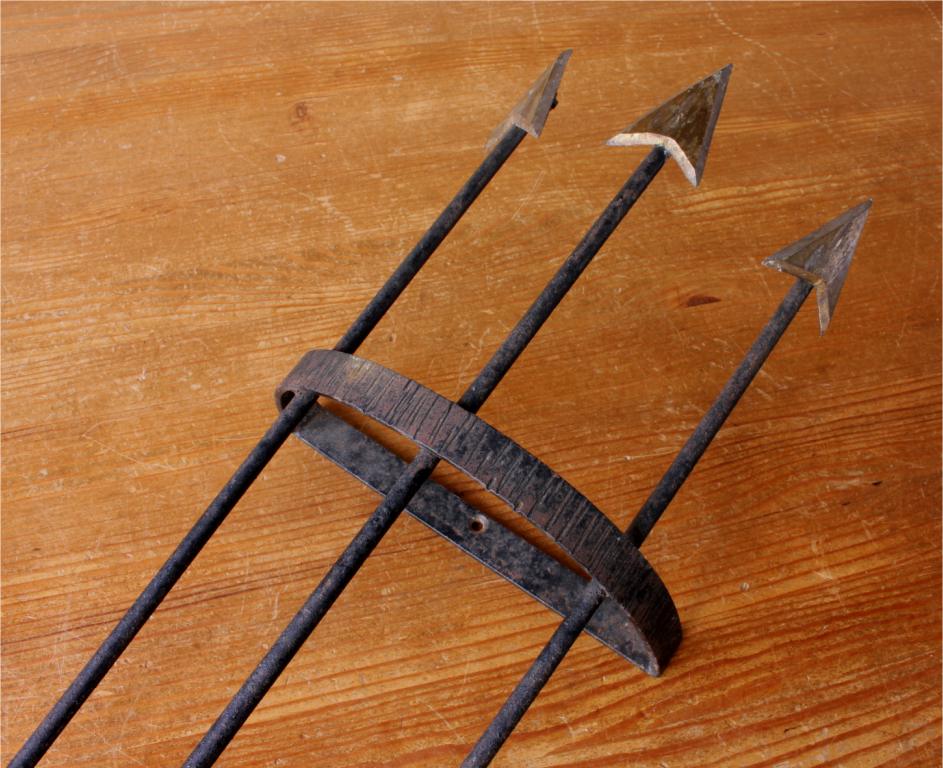 Vintage Arrow Metal Trade Sign. Fletcher's Shop Advertising Display.