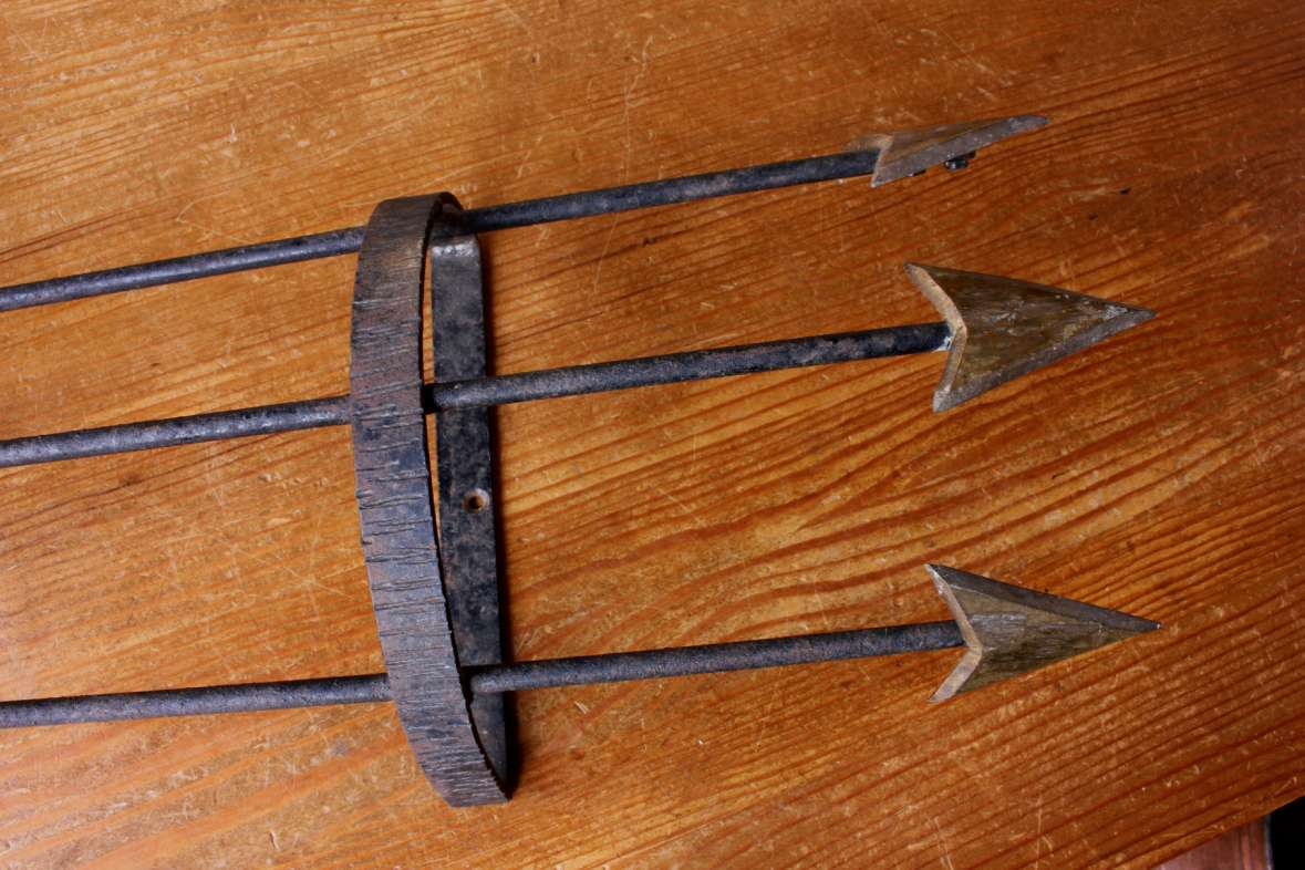 Vintage Arrow Metal Trade Sign. Fletcher's Shop Advertising Display.