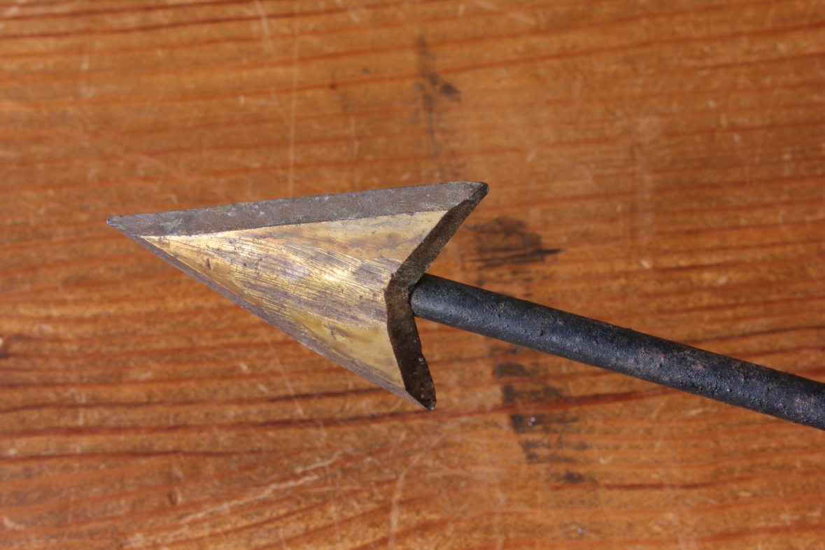 Vintage Arrow Metal Trade Sign. Fletcher's Shop Advertising Display.