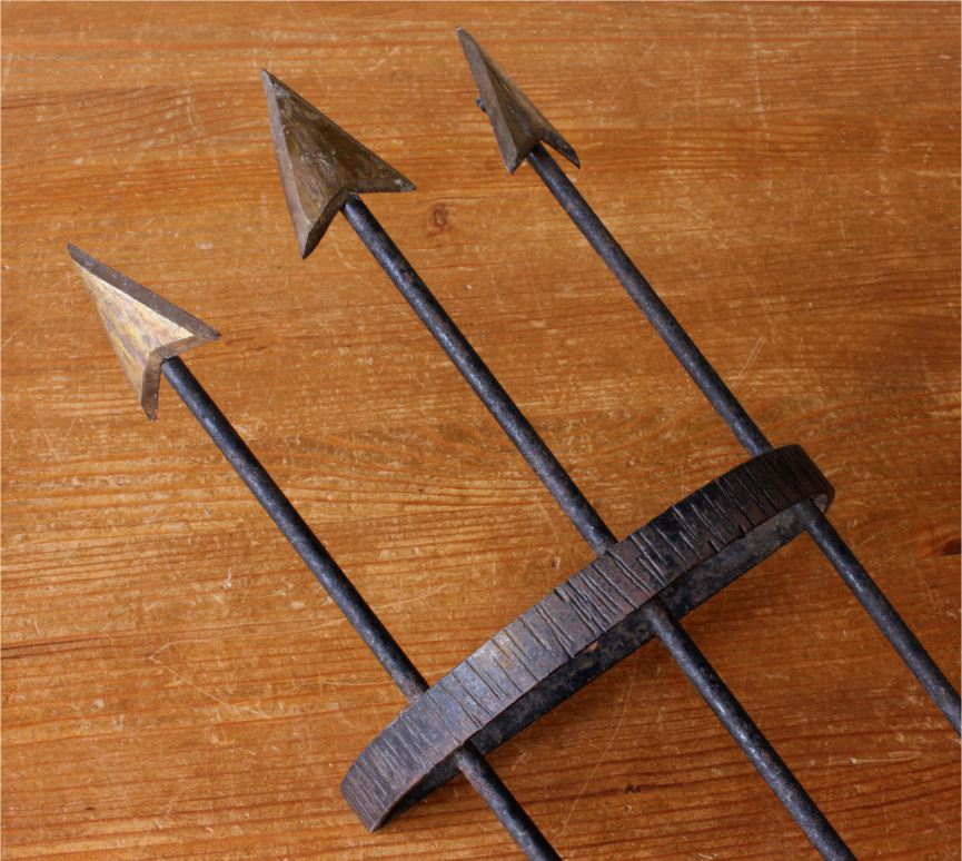 Vintage Arrow Metal Trade Sign. Fletcher's Shop Advertising Display.