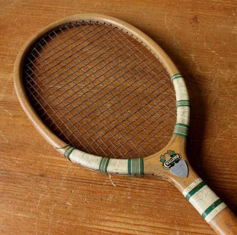 Tennis Racket With Silver Trophy Plaque. BTC Winner Of Singles 1927 1929.