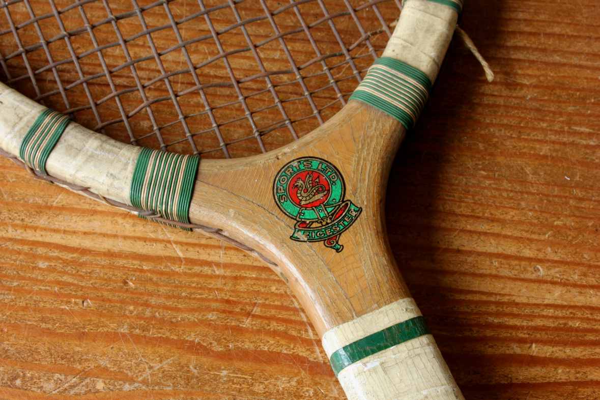 Tennis Racket With Silver Trophy Plaque. BTC Winner Of Singles 1927 1929.