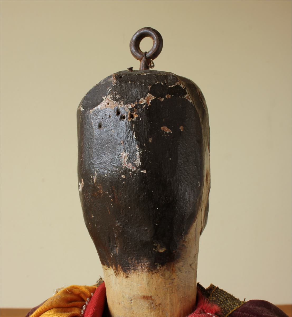 Antique Marionette Figure. French Folk Art Articulated Puppet Mannequin.