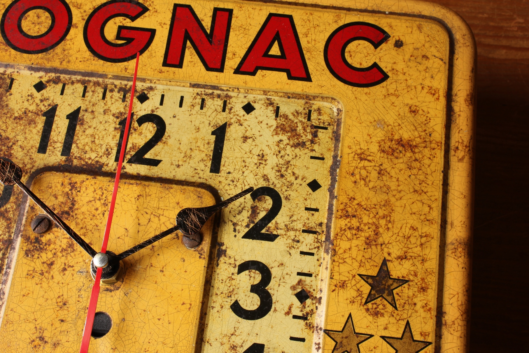 French Cognac Prunier Advertising Clock by G.De Andreis Marseille.