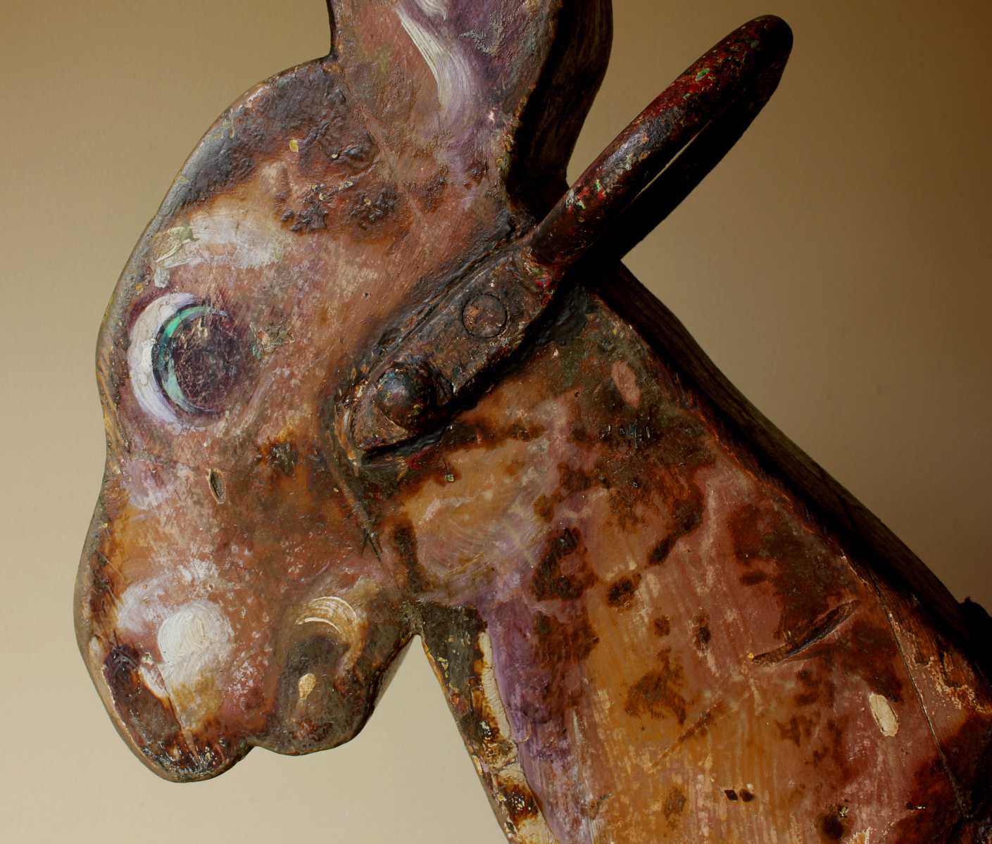 Fairground Carousel Ride. Cox Family Noah's Ark Showground Donkey. c1930.