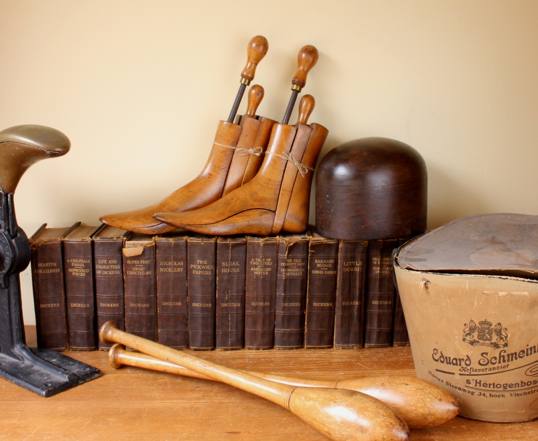 Antique Wooden Edinburgh Boot Lasts. Vintage Trees. Shoe Shop.