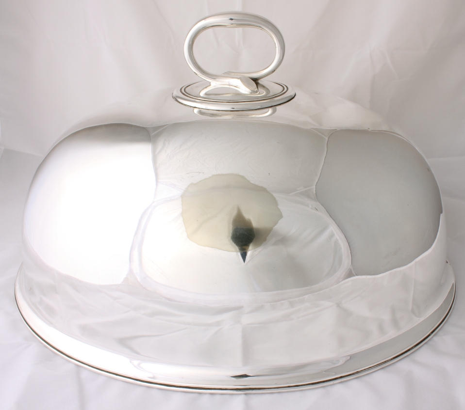 Fabulous X Large Antique Silver Plate Meat Food Cover Dome Elkington ...
