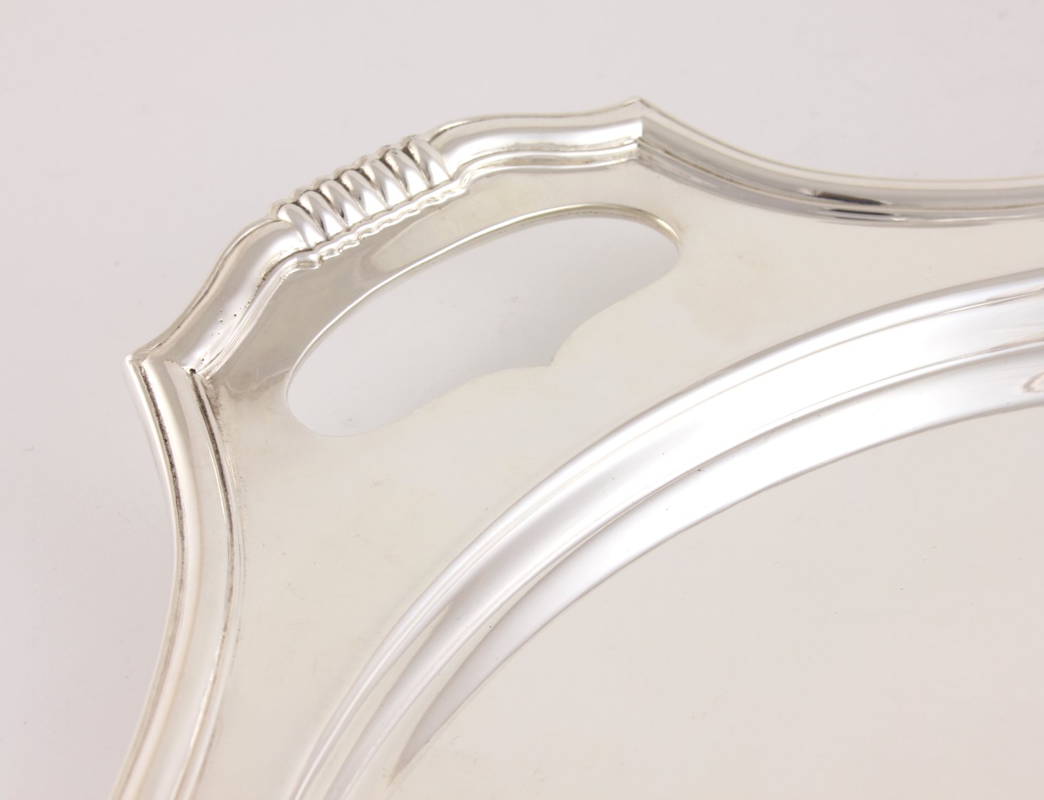 Silver Plated Cocktail Tray. Frank Cobb Oval Drinks Barware. 1930's.