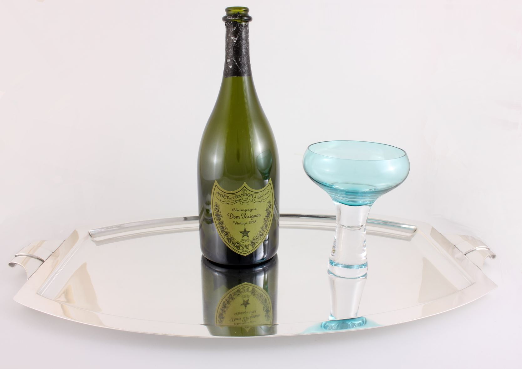 Art Deco French Silver Plated Rectangle Drinks Cocktail Bar Tray. c1930.