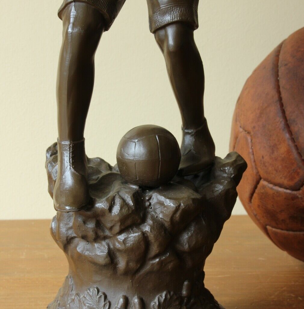 Large French Footballer Figure. Soccer Player & Football Statue.