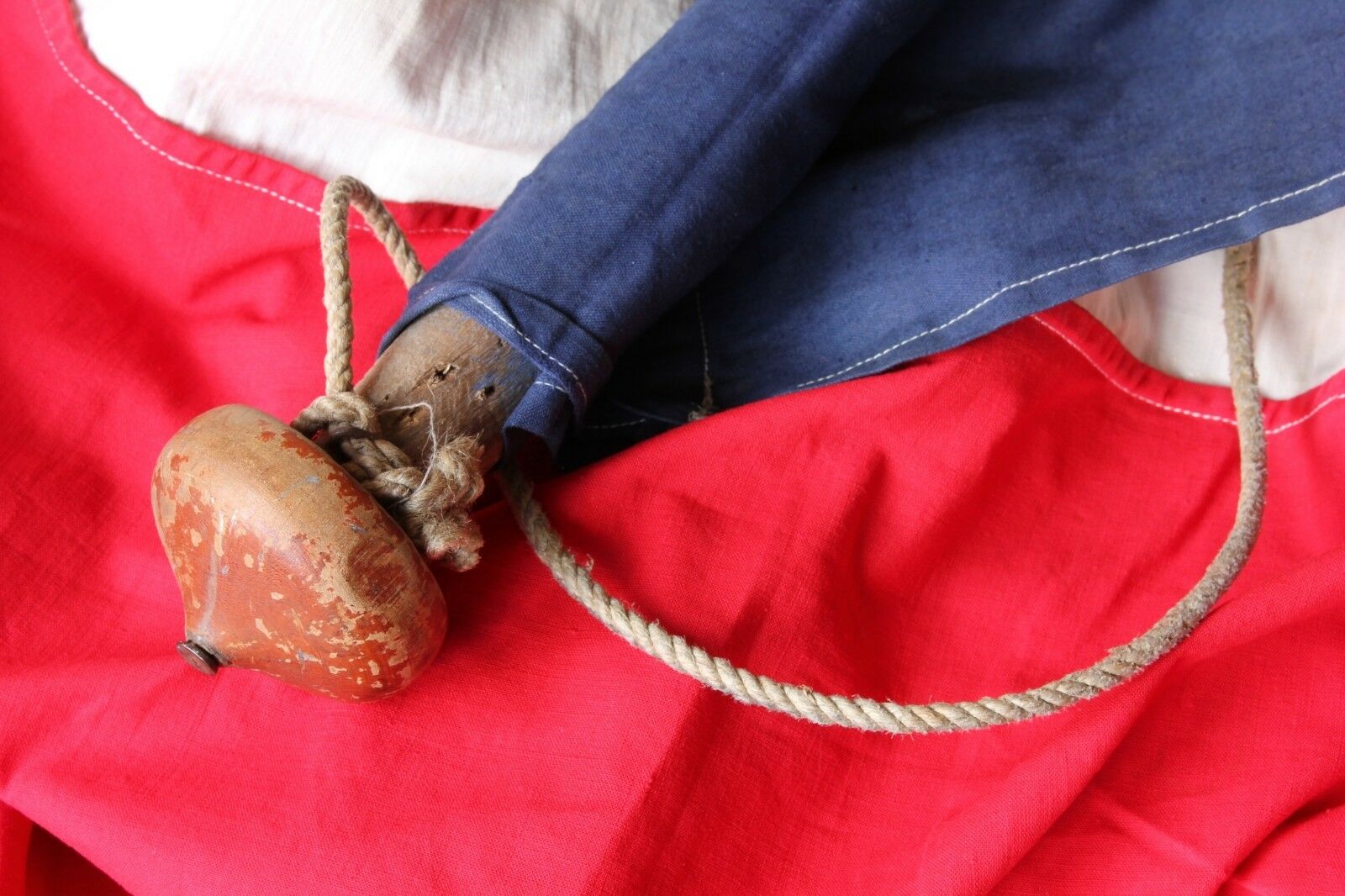 Vintage Stitched French Tricolor Guidon Flag. X Large Swallowtail ...