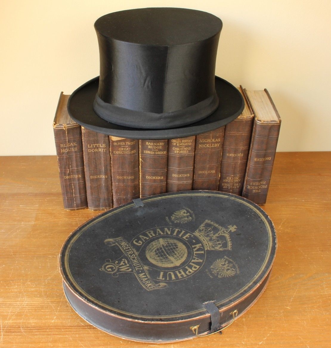 Antique Silk Opera Top Hat. Garantie-Klapphut. Collapsible Pop Up. UK 6 ...