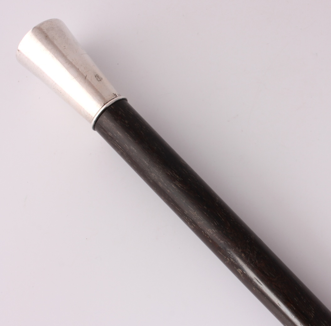 Antique 800 German Silver Walking Stick Cane. Hugo Bohm 1913.