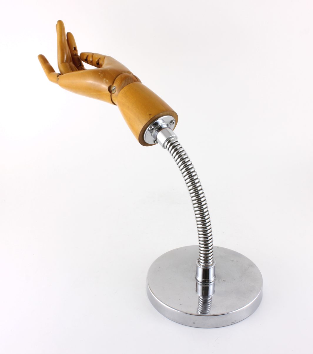 Articulated Mannequin Hand Glove Stand. Wood Jointed Finger Ring Display.