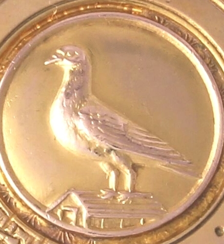 9ct Carat Gold Pigeon Medal Medallion