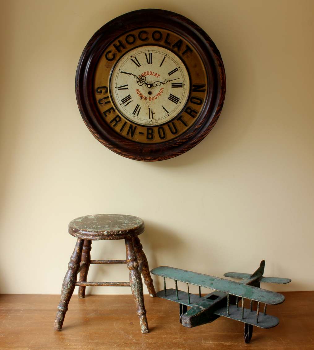 Guerin Boutron Chocolat French Wall Clock. Chocolate Advertising Sign ...