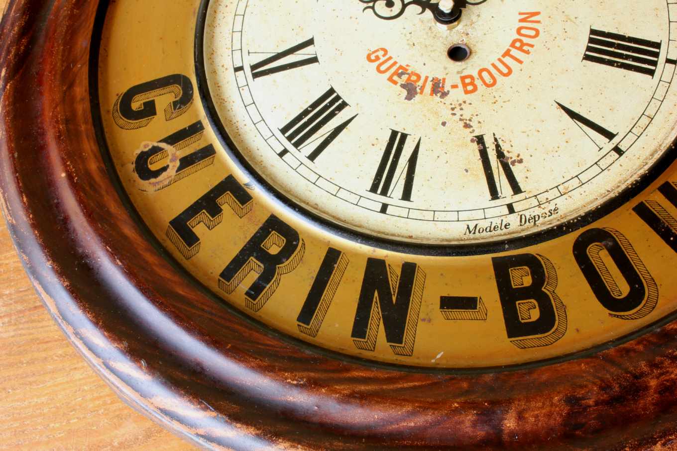 Guerin Boutron Chocolat French Wall Clock. Chocolate Advertising Sign ...