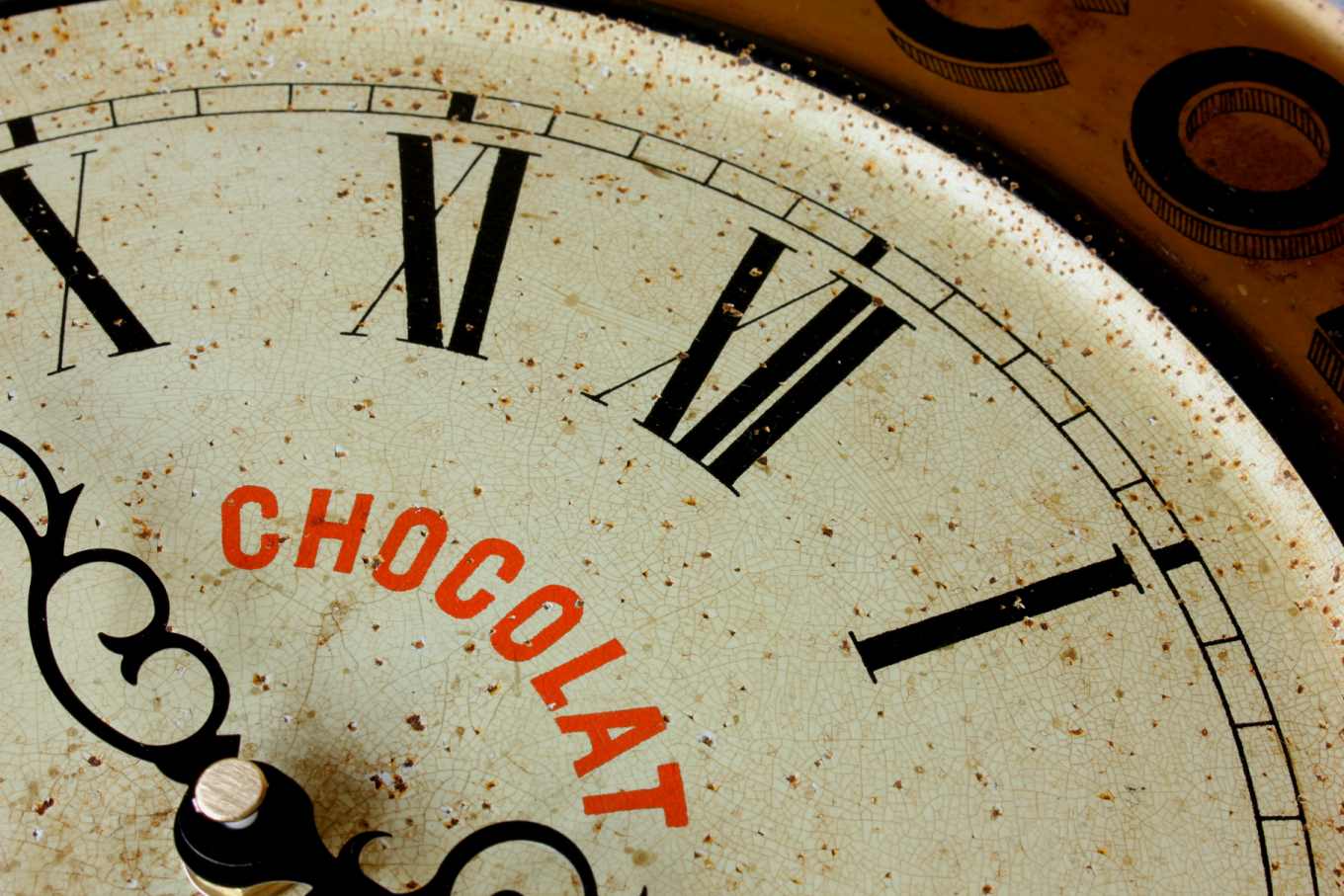 Guerin Boutron Chocolat French Wall Clock. Chocolate Advertising Sign ...