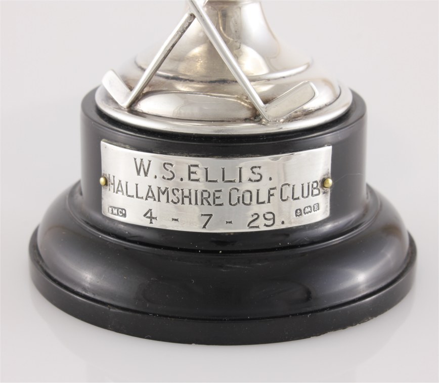 Silver Dunlop Hole in One Trophy Cup & Ball. Hallamshire Golf Club. 1929.