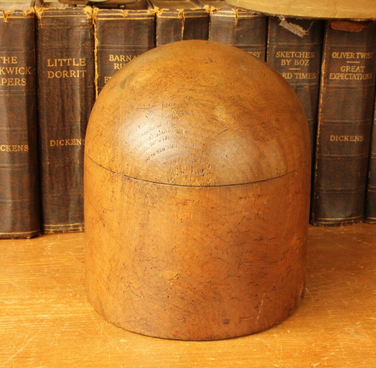 Original Vintage Milliners Wooden Dark Brown Hat Block. Shop Display ...