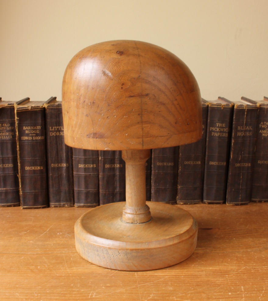 French Milliners Wooden Hat Block Stand. Shop Display. Home Decor.