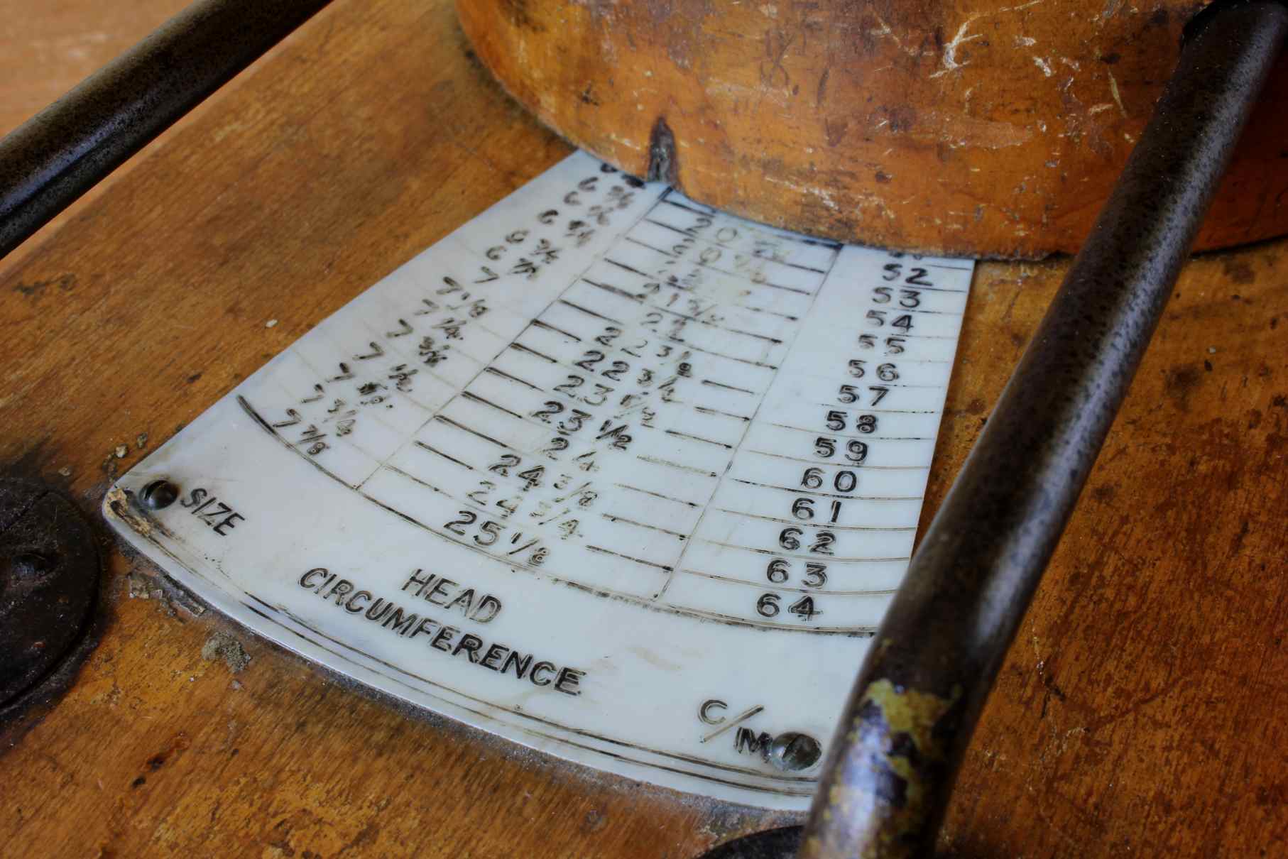 Mechanical Hat Sizer. Victorian Milliner's Stretcher. Wood Display Stand.