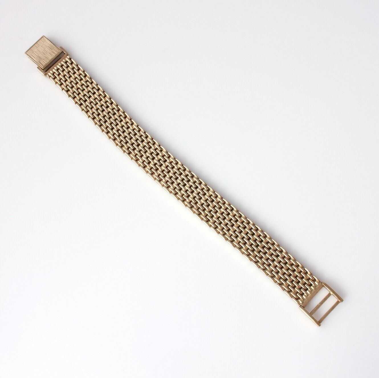 Fabulous Very Heavy 9ct Gold Mesh Link Watch Strap Design Bracelet 78g.