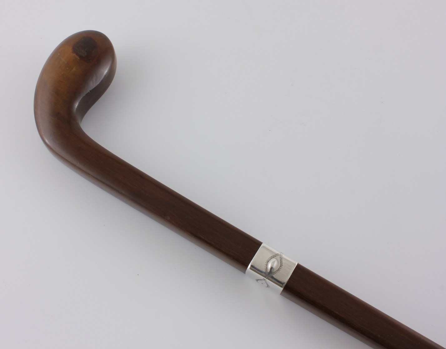 Sunday Stick. Wood & Silver Golf Club Walking Stick Cane. J Howell. 1925.