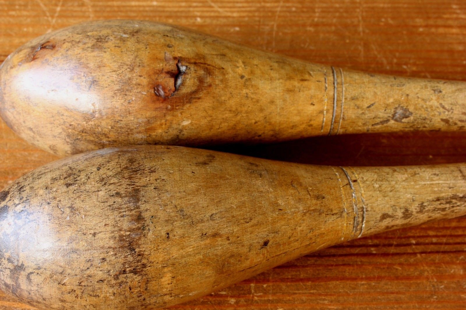 Antique Wooden Exercise Meels / Indian Clubs. Vintage Prop, Gym, Bar ...