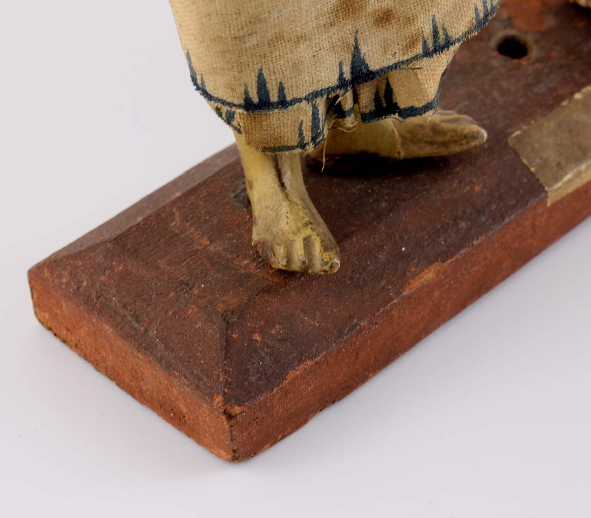 Carved Polychrome Wooden Indian Figures of Lady Dancers. 19th Century.