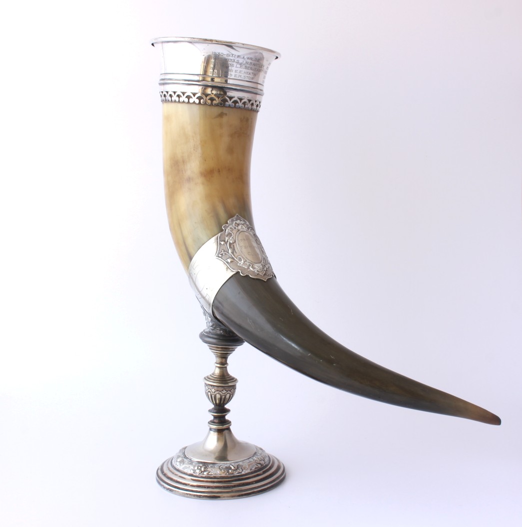 Silver Plated Horn Of Plenty Cornucopia Trophy. Ipswich Fencing Club.