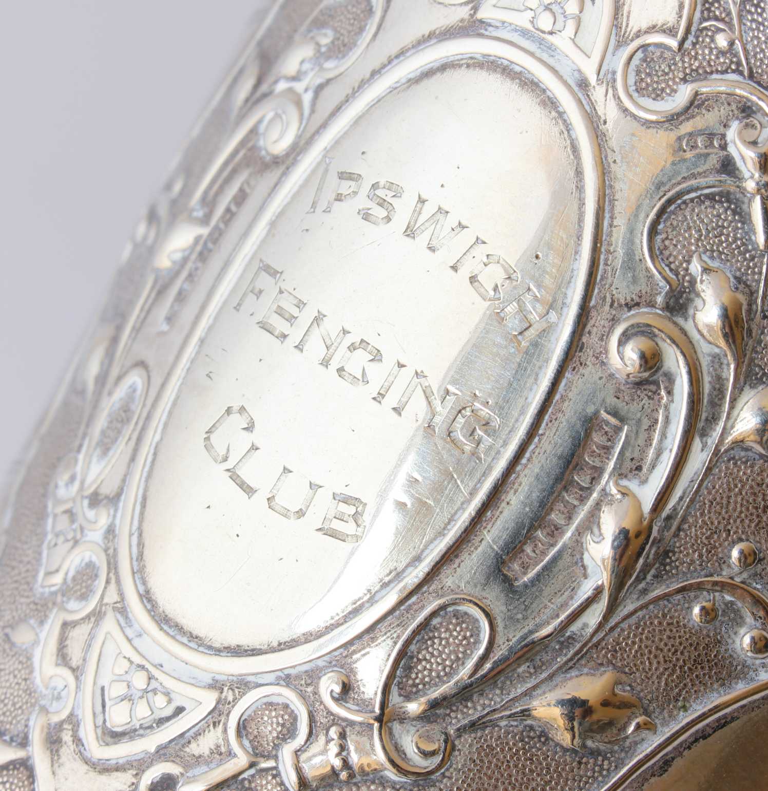 Silver Plated Horn Of Plenty Cornucopia Trophy. Ipswich Fencing Club.