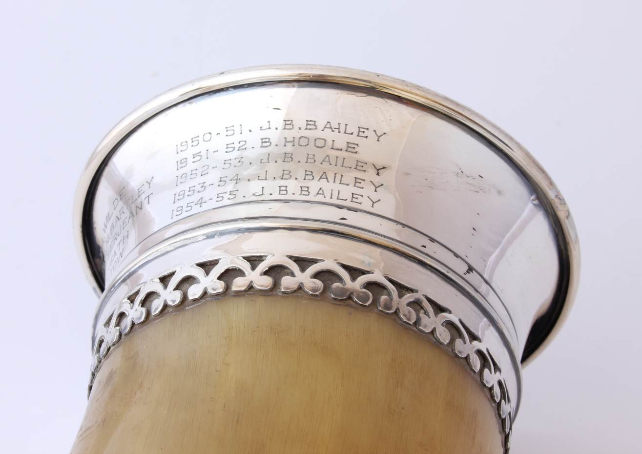 Silver Plated Horn Of Plenty Cornucopia Trophy. Ipswich Fencing Club.