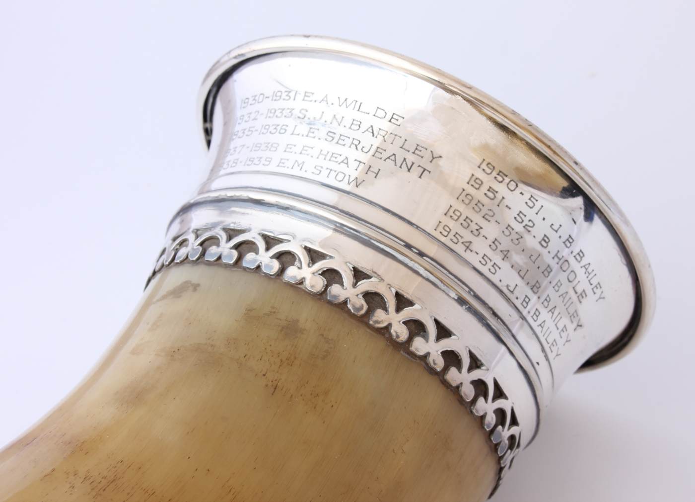 Silver Plated Horn Of Plenty Cornucopia Trophy. Ipswich Fencing Club.