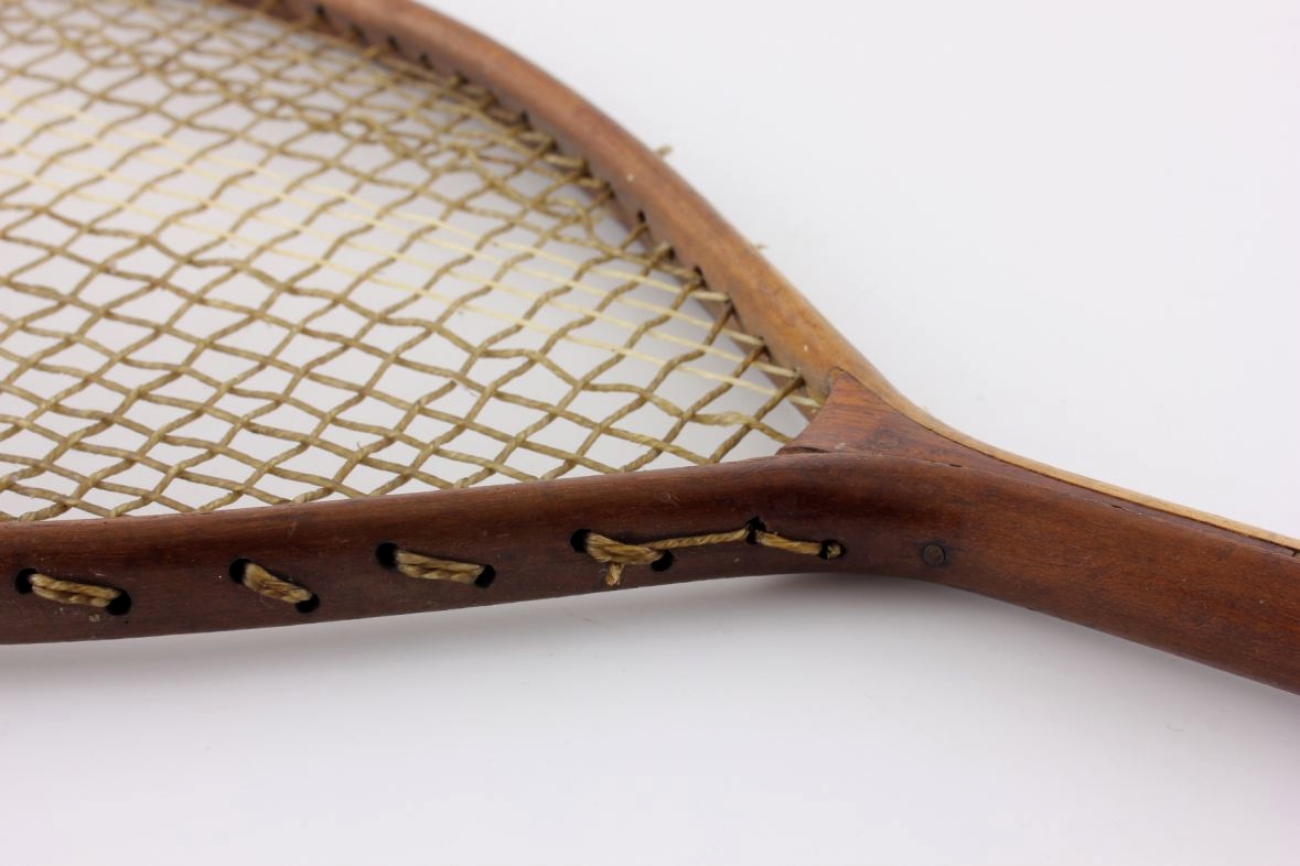 Badminton Racket. Jamsetjees Sons Sialkot India. Racquet c1880.