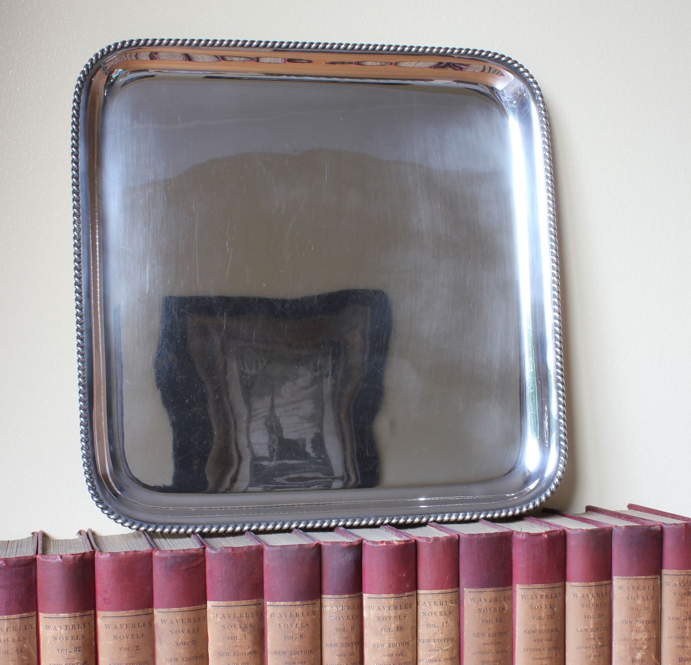 Koch & Bergfeld German 925 Silver Square Tray. Heavy 1960's Platter.