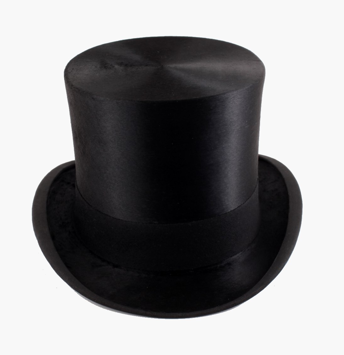 Barclay Paris France Black Plush Silk Top Hat. Ascot. Large Size 7 1/8.