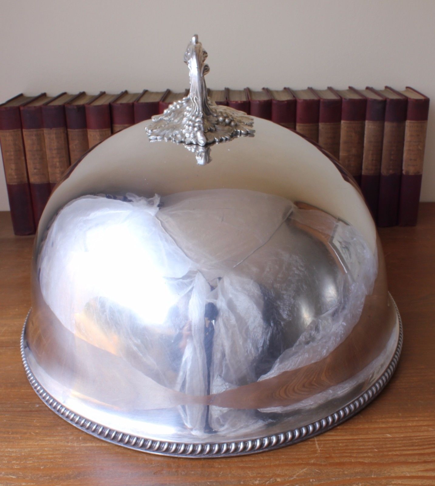 Fabulous X Large Victorian Silver Plate Meat Food Cover. Big Xmas ...
